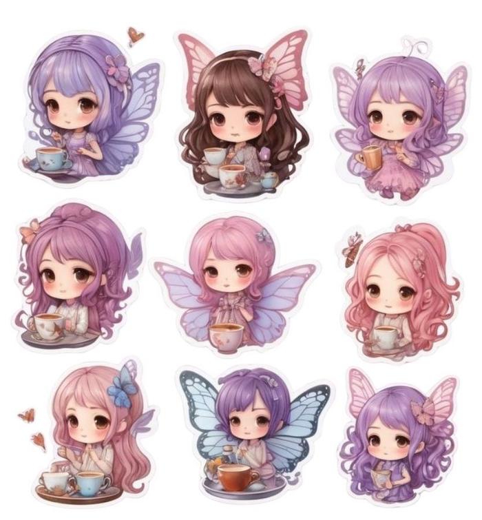 Promo Label Sticker Pack Tema Labubu / Genshin / Princess / Fairy ...