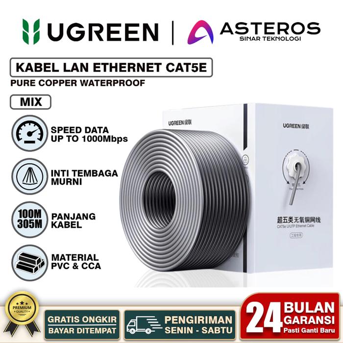 Promo Kabel Lan Belden Commscope UGREEN Cat 5e Cat 6 Ethernet RJ45 100M-305M - UGREEN CAT 5e ...