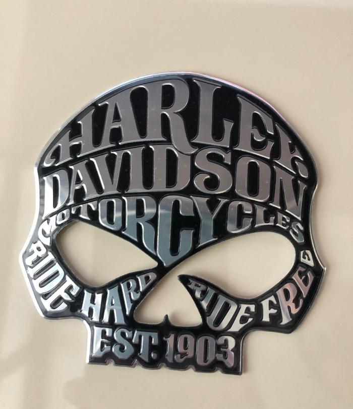 Jual Logo atau Stiker atau Emblem Tengkorak Est 1903 Harley Davidson ...