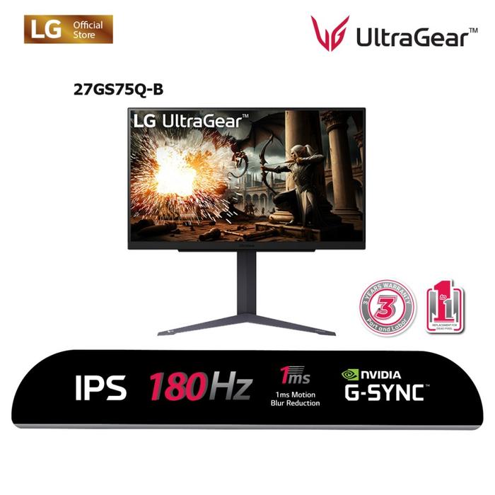Jual MONITOR LG UltraGear 27GS75Q-B 27" QHD IPS Gaming Monitor 180HZ OC ...