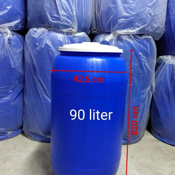 Jual Tong air, gentong air , drum plastik tutup putih - 150 liter ...