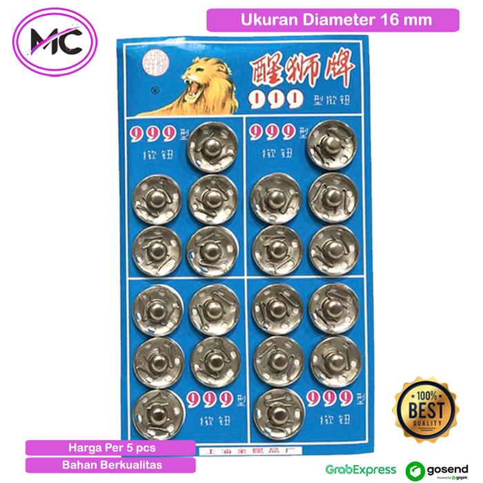 Jual Kancing Jepret Besi Kancing Catet Spring Press Stud Ukuran Kecil ...