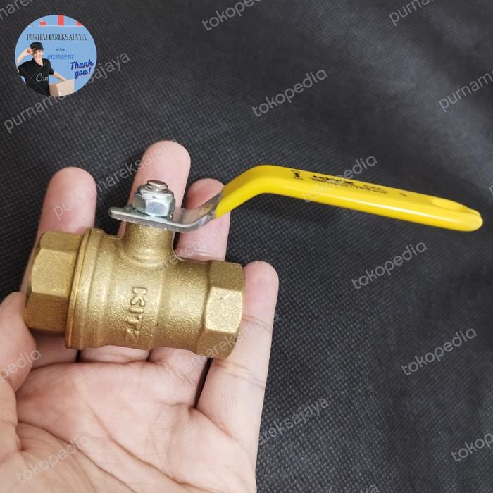 Jual 1/2" INCH BALL VALVE KITZ SZA KUNINGAN 600 WOG / STOP KRAN BRASS ORI - Jakarta Barat ...