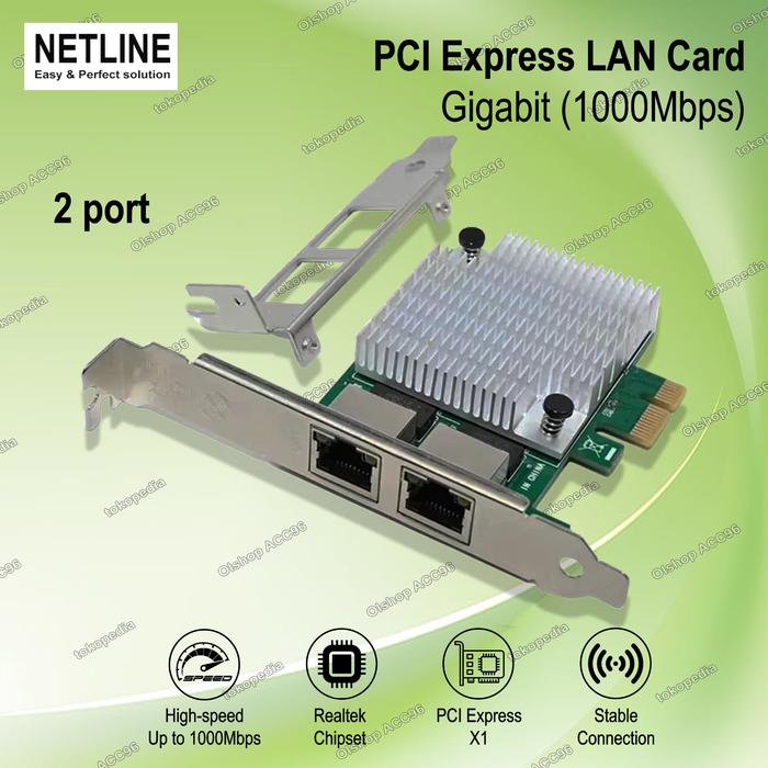 Jual PCI Express LAN Card Gigabit 1000Mbps 1 port, 2 port, 4 port - 2 ...