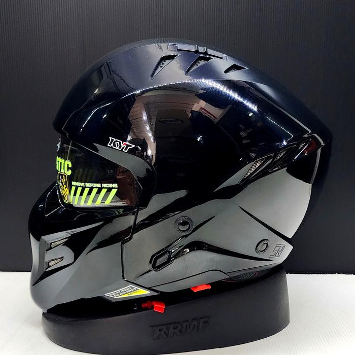 Jual Helm KYT Ballistic Modular Hybrid Solid Original New - Black Gloss ...