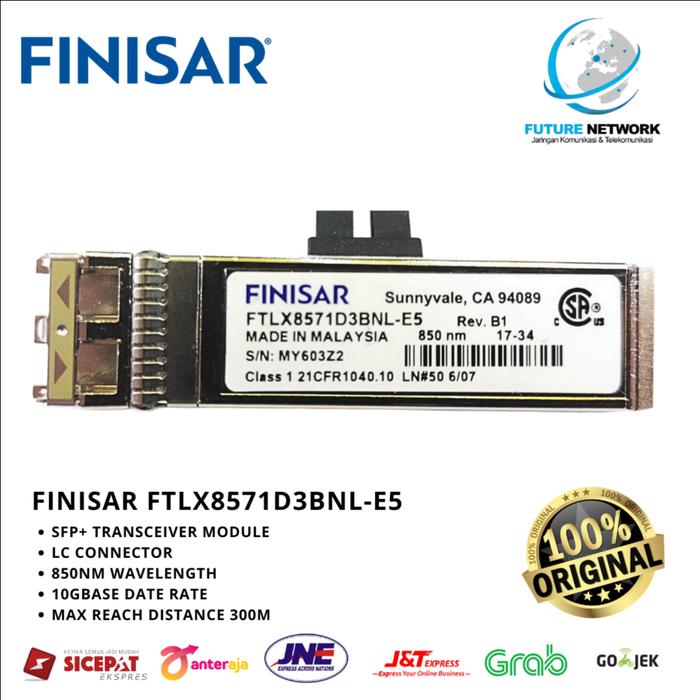 Jual FINISAR FTLX8571D3BNL-E5 SFP TRANSCEIVER MODULE ( SFP 10G ...