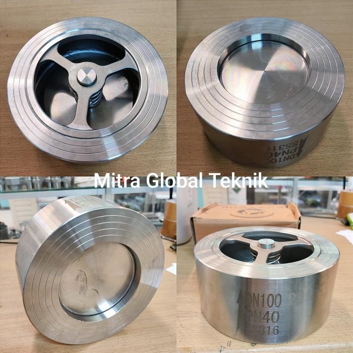 Jual Disco Check Valve SS316 PN40 6" Inch / Wafer Check Stainless DN150 ...