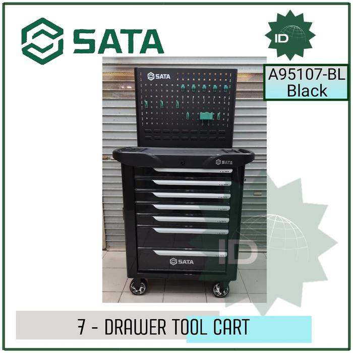 Jual Kotak Lemari Tool Box Cabinet 7 Laci (Hitam) + Plat u/Tools A95107 ...
