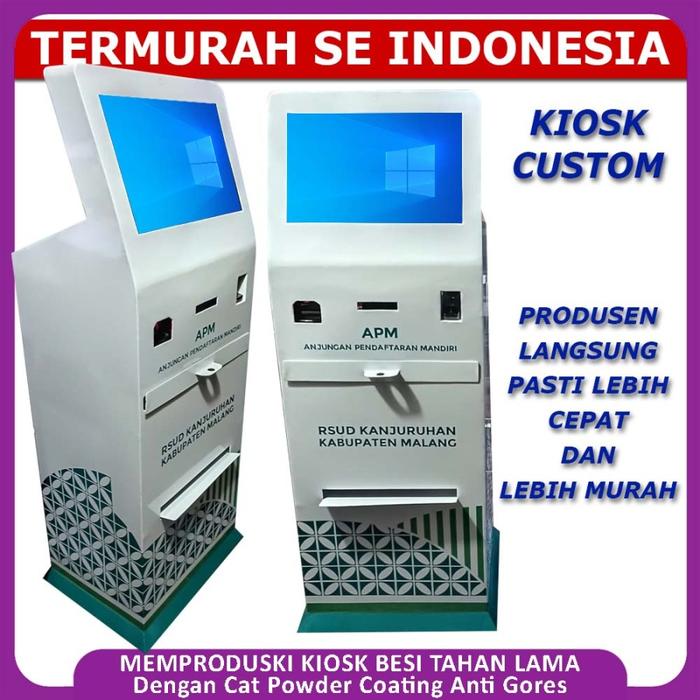 Jual Kiosk touchscreen 17" mesin antrian anjungan murah promo terbatas - Custom 17", Ada Scanner ...