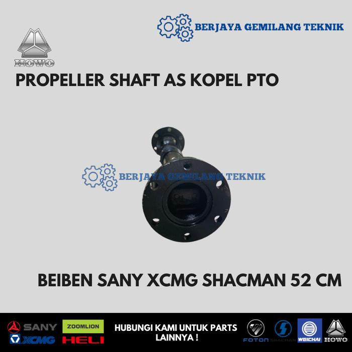 Jual Propeller Shaft As Kopel PTO HOWO Beiben Sany XCMG Shacman 52 cm ...