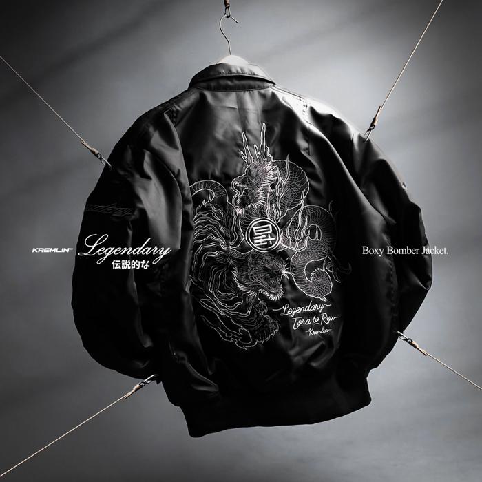 Promo KREMLIN Bomber Jacket Boxy Black Biker - LEGENDARY - M Cicil 0% ...