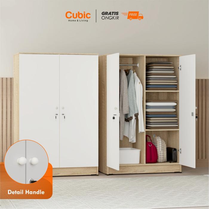 Promo Cubic Lemari Kecil Minimalis / Almari Pakaian 2 Pintu / LUNA BL ...