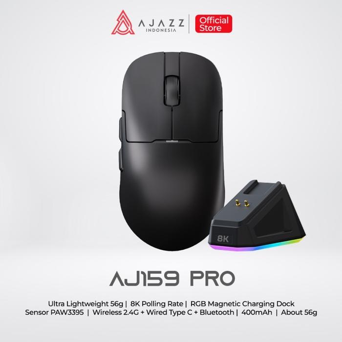 Promo Ajazz AJ159 PRO 8K Wireless Gaming Mouse Three Mode PAW3395 up to ...