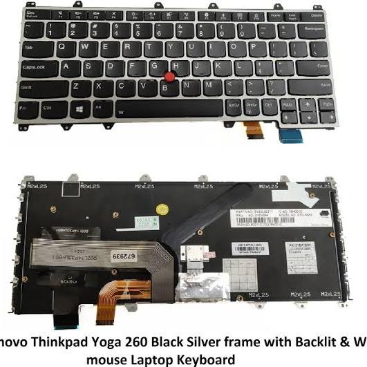 Jual Keyboard Lenovo Yoga 260 260s Yoga 370 X380 Backlight - Silver ...
