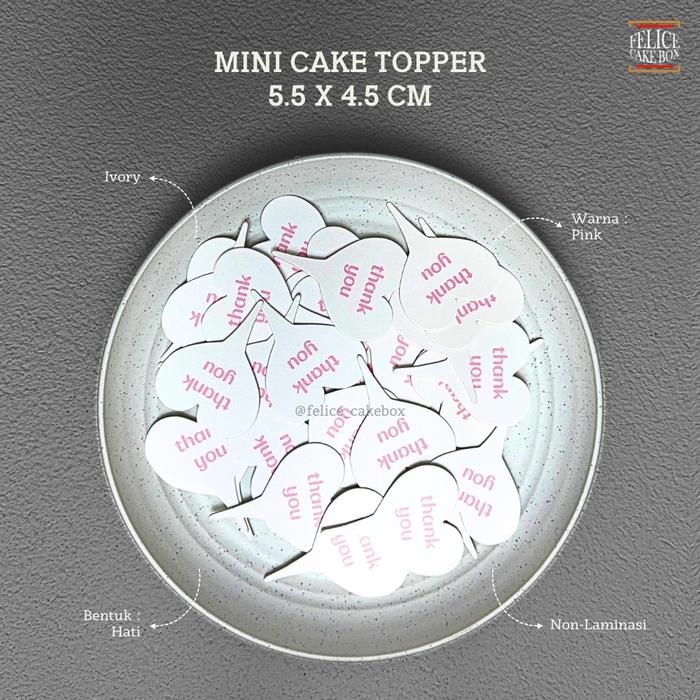 Jual LOVE CAKE TOPPER / MINI CAKE TOPPER BENTUK HATI / LOVE MINI TOPPER ...