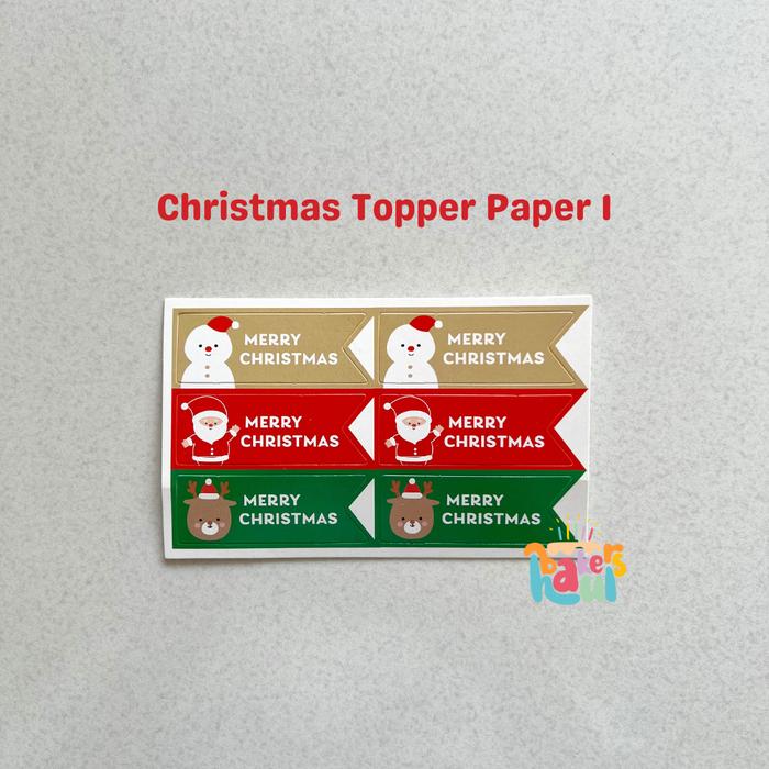 Jual Topper Kertas Natal / Topper Christmas / Xmas Topper Cake / Topper ...