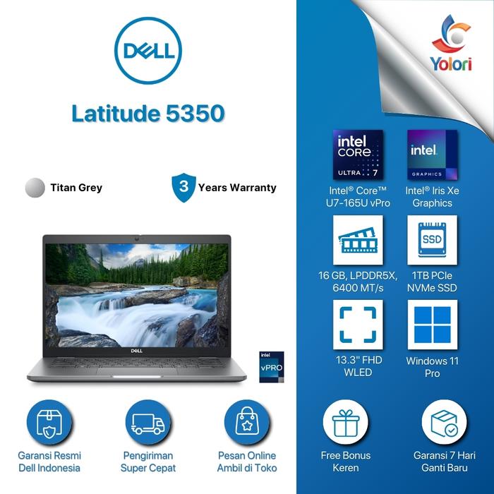 Promo Dell Latitude 5350 U7-165U vPro 16GB 1TB SSD UMA Windows 11 Pro ...