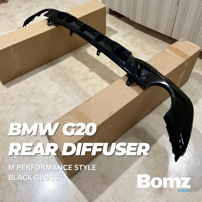 Jual Rear Diffuser BMW G20 pre LCI M Performance Style Black Gloss ...