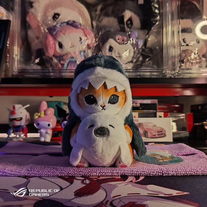 Jual Boneka Mofusand Shark Nyan Cat Take A Seat with Hugging A Seal Ver ...