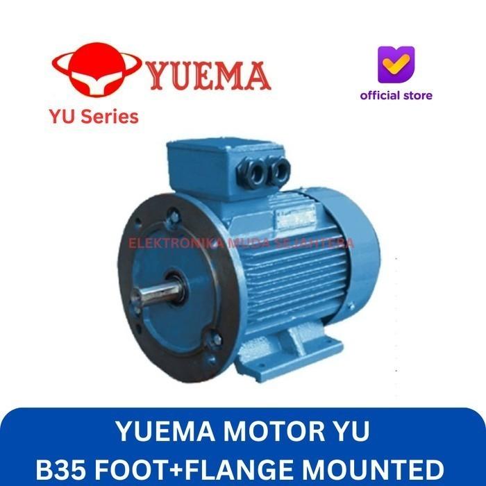 Jual Yuema Dinamo Elektro Motor 2.2KW 3HP 3 Phase 220V/380V 50HZ B35 Foot+Flange YU Series ...
