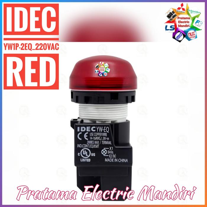 Jual IDEC PILOT LAMP LED 22MM YW1P-2EQ 230-240VAC 230VAC 240VAC 230V ...