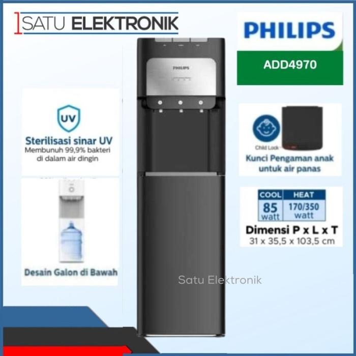 Promo PHILIPS ADD4964/70 Dispenser Galon Bawah dengan UV - ADD4970 ...