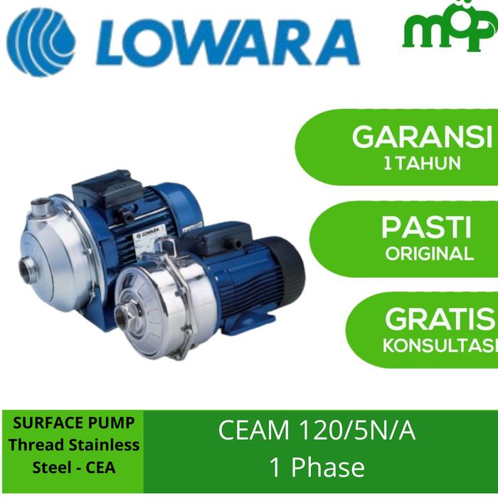 Jual Pompa Lowara CEAM 120/5N/A (Surface Pumps) 1 Phase - Kota Bekasi - Mepi Official Pump ...