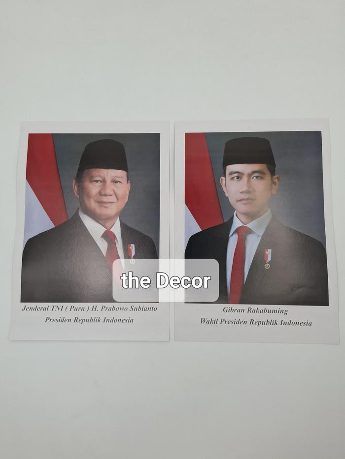 Jual Photo dan Pigura Presiden Prabowo dan Wakil Gibran Presiden ...