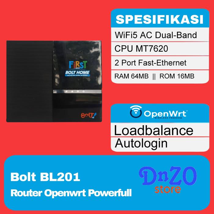 Jual openwrt bl201 bolt router wifi 5.8GHz 2.4GHz , loadbalance ...