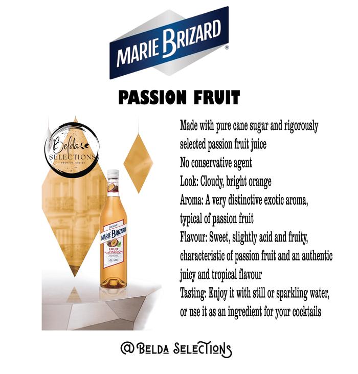 Jual Marie Brizard Syrup 700 ml (many taste variances) - Passion Fruit ...