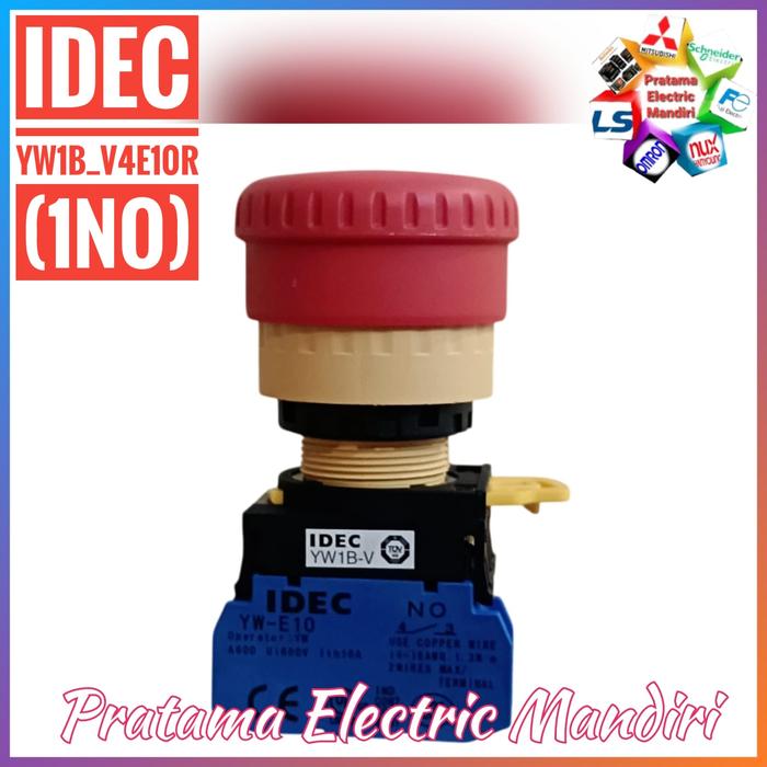 Jual IDEC Emergency Stop Push Button YW1B-V4E01R Merah - YW1B-V4E01R 1NC - Jakarta Barat ...