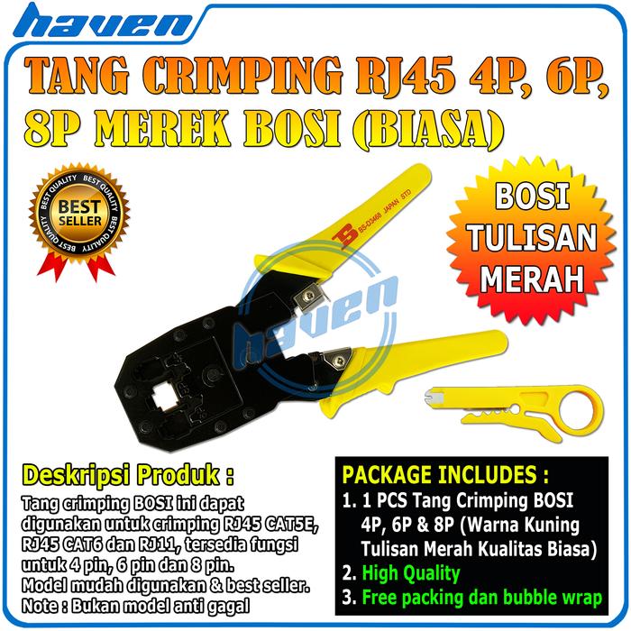 Promo TANG CRIMPING RJ45 RJ11 / CRIMPING TOOLS BOSI /CRIMPING LAN RJ45 ...
