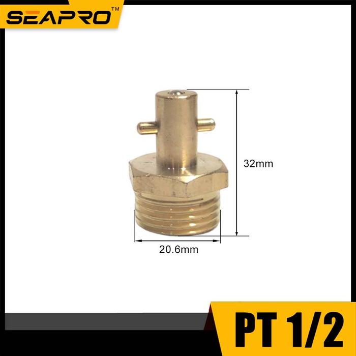 Jual Hydraulic Grease Nipple Pin Type Brass Grease Fitting 1 Pcs - PT 1 ...