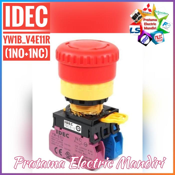 Jual IDEC Emergency Stop Push Button YW1B-V4E01R Merah - YW1B-V4E01R ...