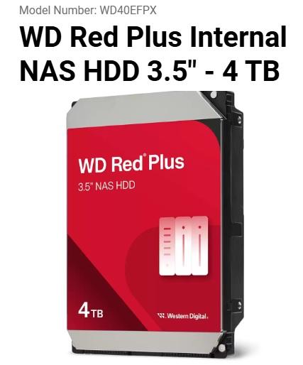Jual WD Red Plus Internal NAS HDD 3.5" - Red Plus 4T - Jakarta Timur ...