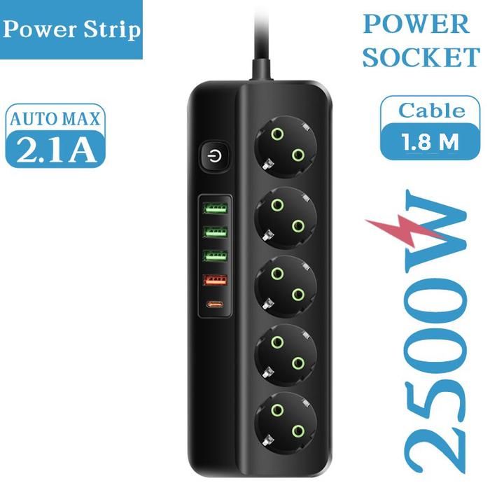Jual Colokan Terminal Listrik Stop Kontak USB Type C Dengan Switch On ...