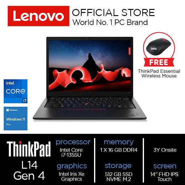 Promo Lenovo Thinkpad L14 Gen 4 i7-1355U 16 GB 512 SSD TOUCH W11 Pro Cicil 0% 3x - Jakarta Pusat ...