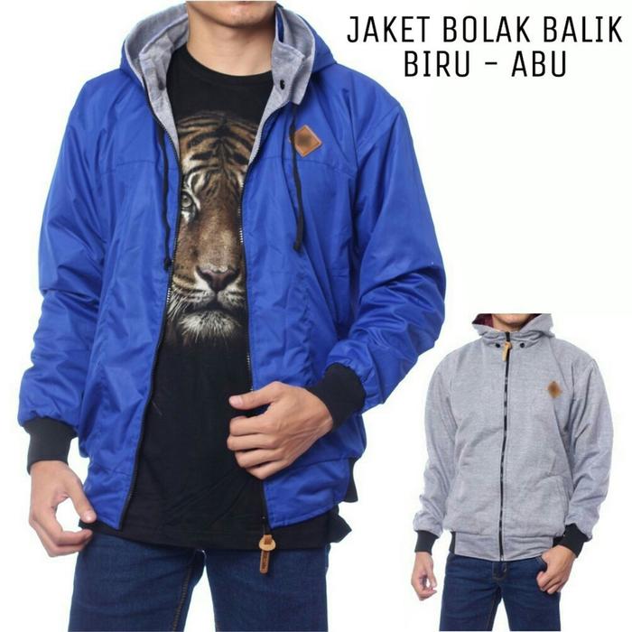 Promo ARS Jaket Bolak Balik Anti Air dengan Resleting Tahan Air / Jaket ...