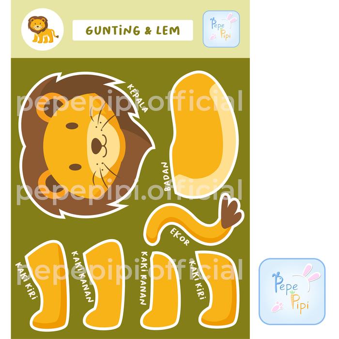 Jual Papercraft 2D Pola Hewan Paper Craft Animal Kerajinan Kertas Cut ...