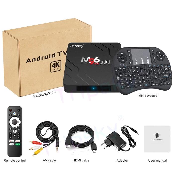 Jual Tripsky android tv box wifi M96mini, set box tv digital 4GB+32GB ...