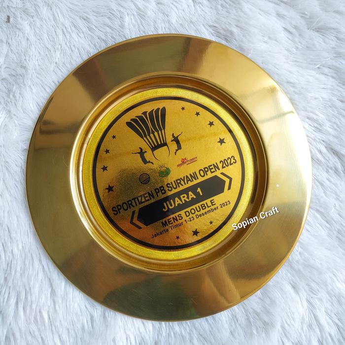 Jual Trophy Piala Plakat Plate Piring Stainless Gold - Kota Tangerang ...