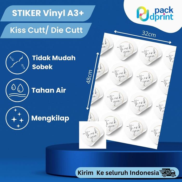 Promo Cetak Stiker A3 Vinyl Quantac + Cutting Kiss Cutt | Label Stiker ...