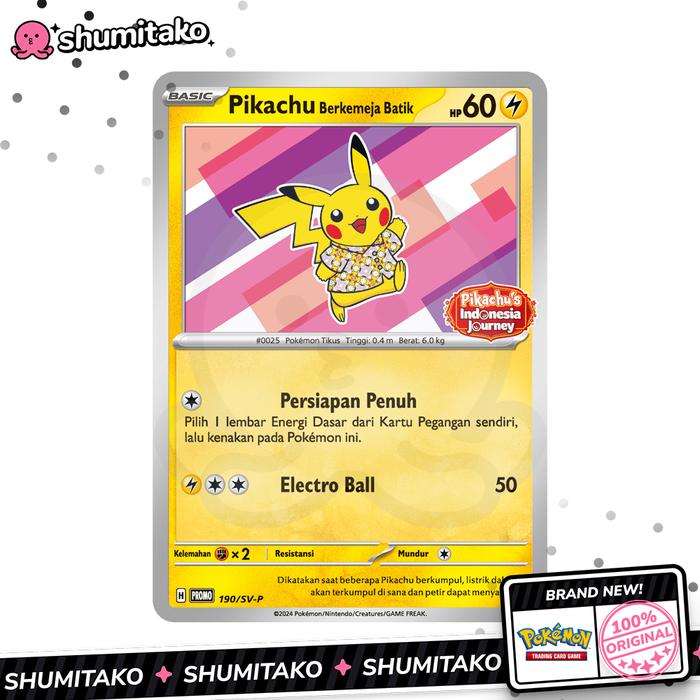 Jual Kartu Pokemon TCG Cards Pikachu Berkemeja Batik Xatu Staryu Flower ...