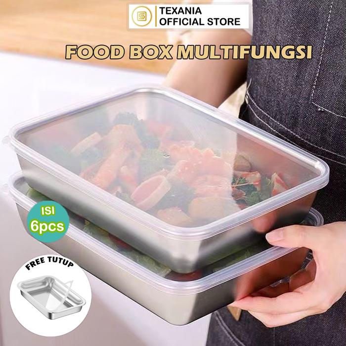 Jual TEXANIA Food Box Isi 6pcs - Food Container - Tempat Menyimpan Makanan - Wadah Sayuran ...