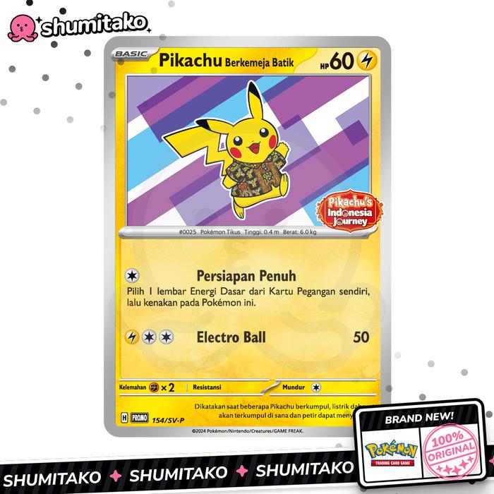 Jual Kartu Pokemon TCG Cards Pikachu Berkemeja Batik Xatu Staryu Flower ...