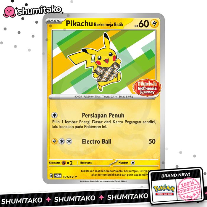 Jual Kartu Pokemon TCG Cards Pikachu Berkemeja Batik Xatu Staryu Flower ...