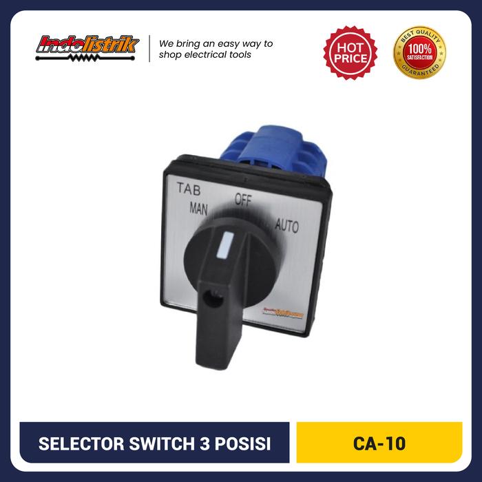 Promo Selector Switch 3 Posisi Manual Off Auto 2 Pole CA-10 TAB CA10 2P ...