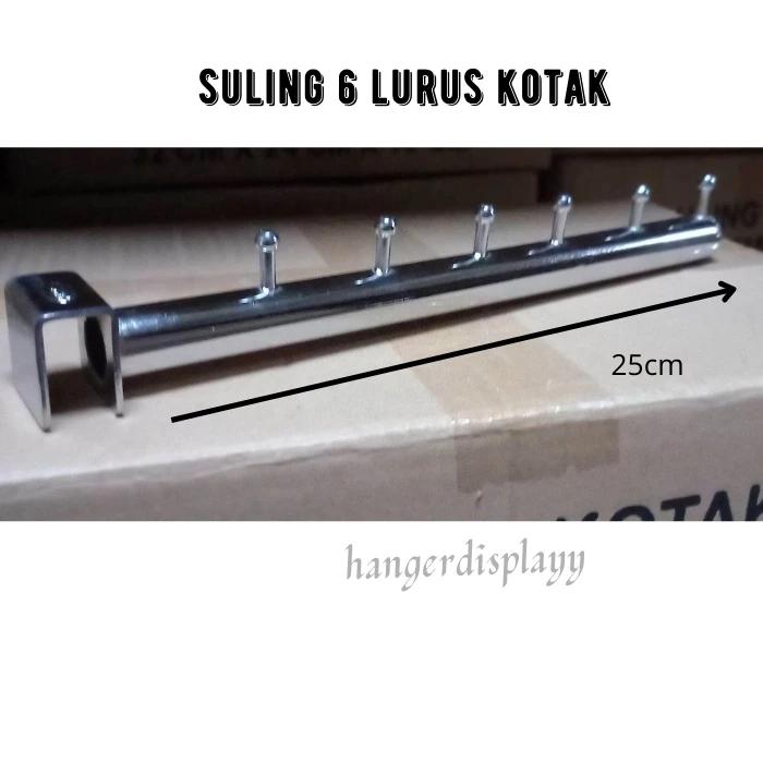 Jual Hanger Suling Pipa Kotak 6 Titik Lurus Paku Gantungan Baju Display ...