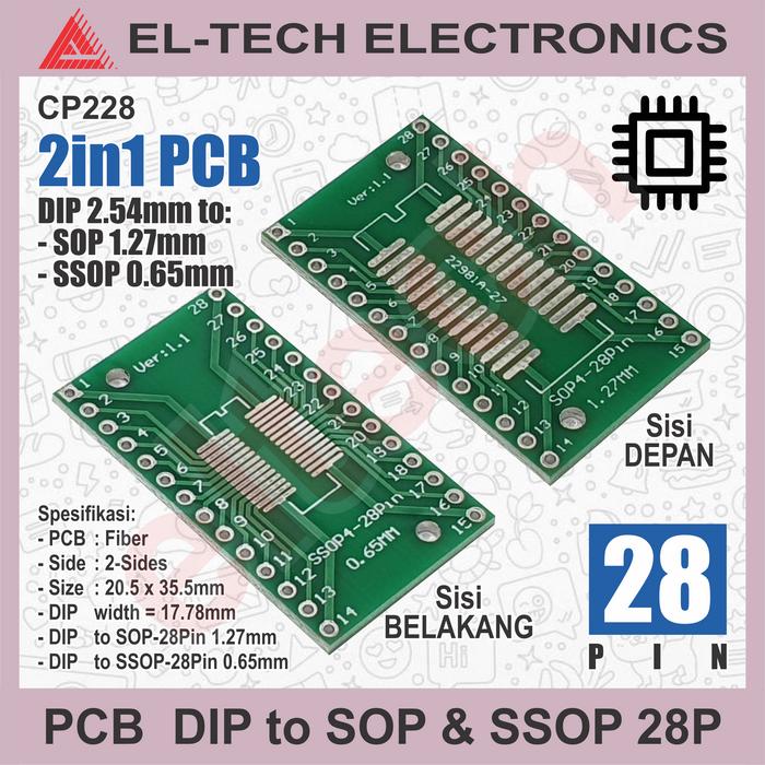 Jual PCB DIP to SMD SMT IC Adapter Changer Converter Konverter Konversi Board Kit Plate MSOP QFN ...