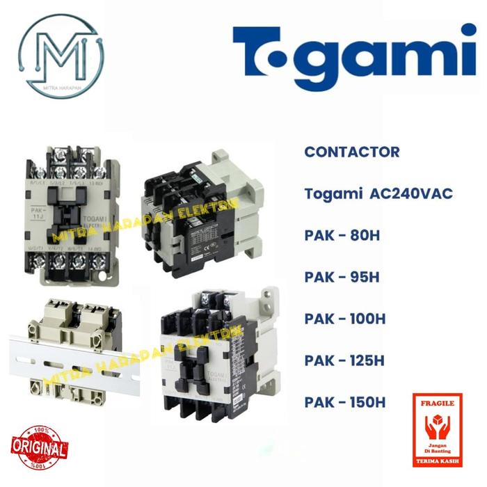 Jual Contactor TOGAMI type PAK-80H - AC240V 3Phase ORIGINAL - Jakarta ...